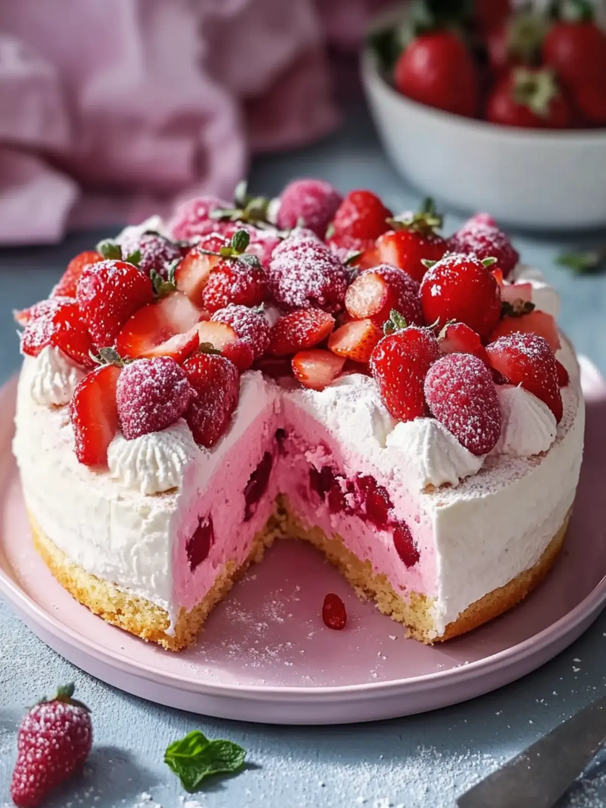 Erfrischende Fanta-Torte mit Erdbeeren – Einfaches Sommer-Dessert